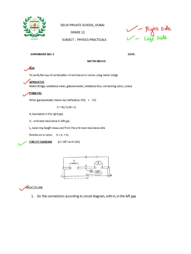 DPS PRACT 3 Metrebridge - Series | PDF