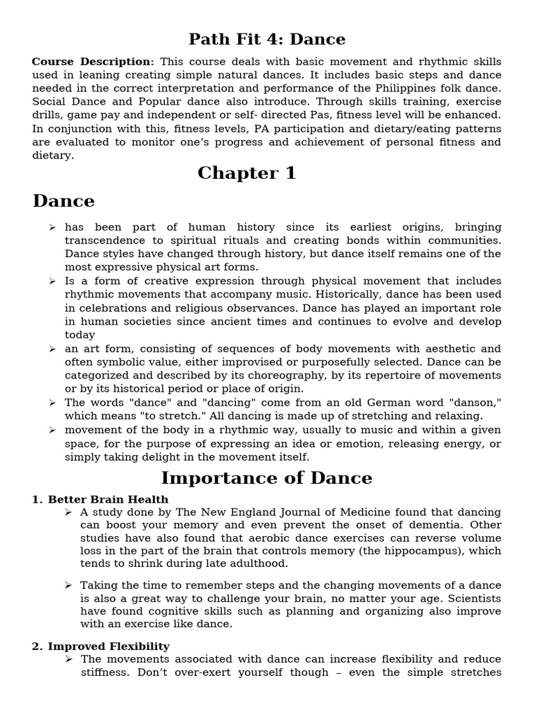 Path Fit 4 Module Dance | PDF | Ballroom Dance | Dances