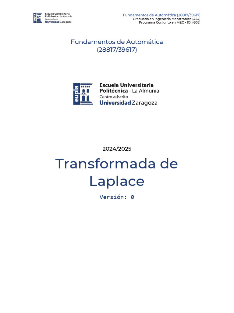 3 Transformada Laplace | PDF | Transformada de Laplace | Integral