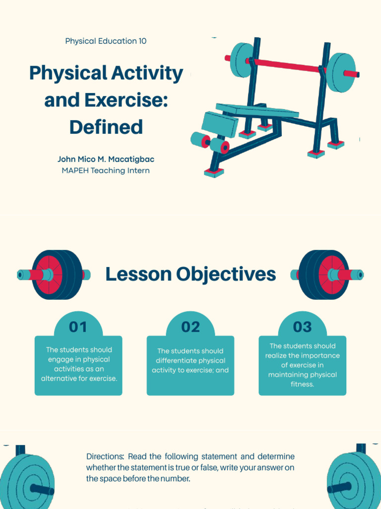 PE L1 - Physical Activity and Exercise | PDF