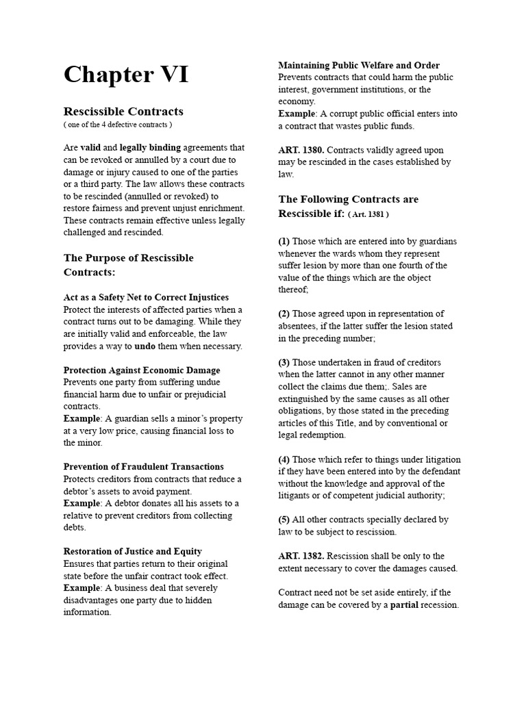 Oblicon Chapter VI SUMMARY | PDF | Private Law | Common Law