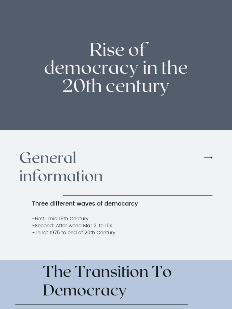 Waves of Democracy in the 20th Century | PDF | Democratization | Democracy