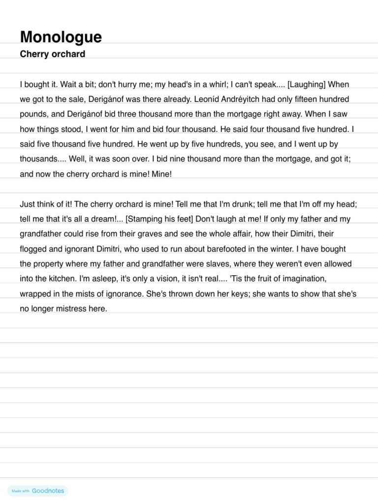 Drama Monologue | PDF