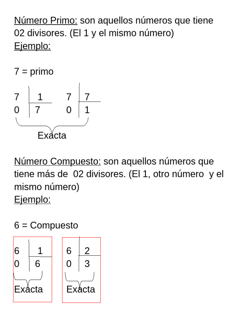 Numero Primo y Compuesto | PDF