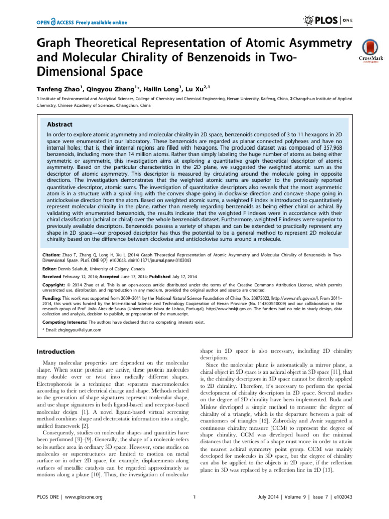 Graph Theoretical Representation of Atomic Asymmetry and Molecular ...