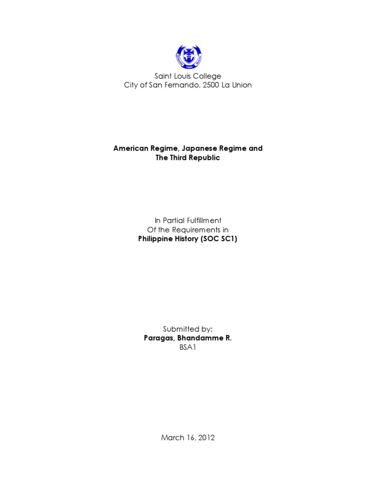 Title Page | PDF | History