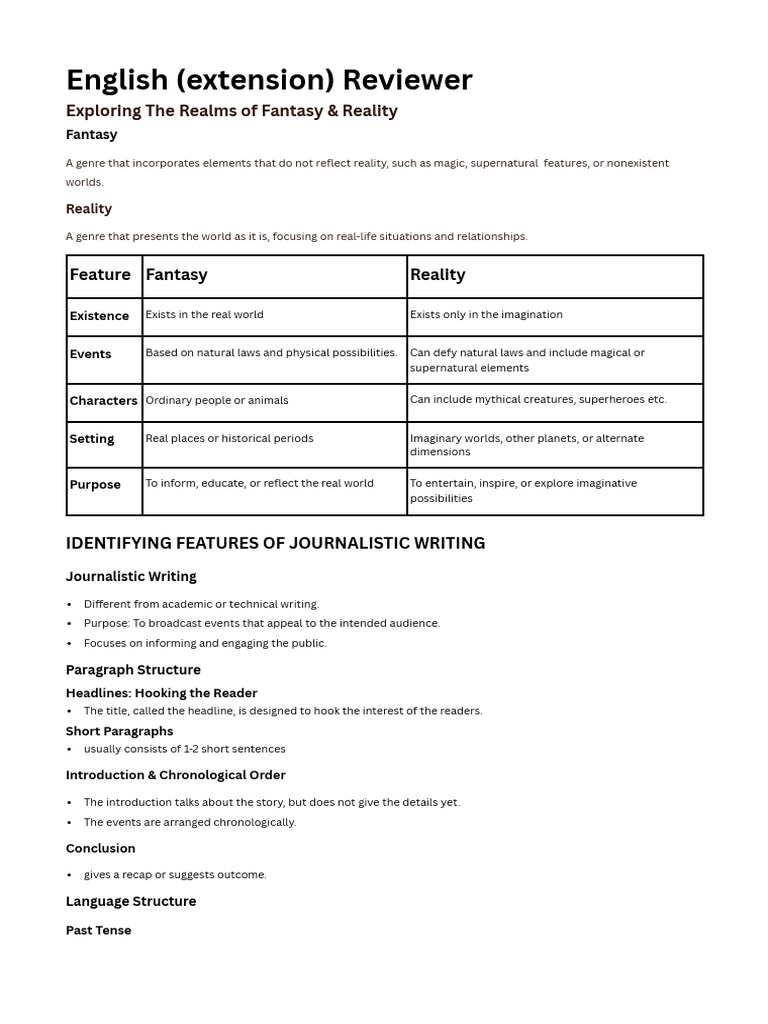English (Extension) Reviewer | PDF | News | Human Communication