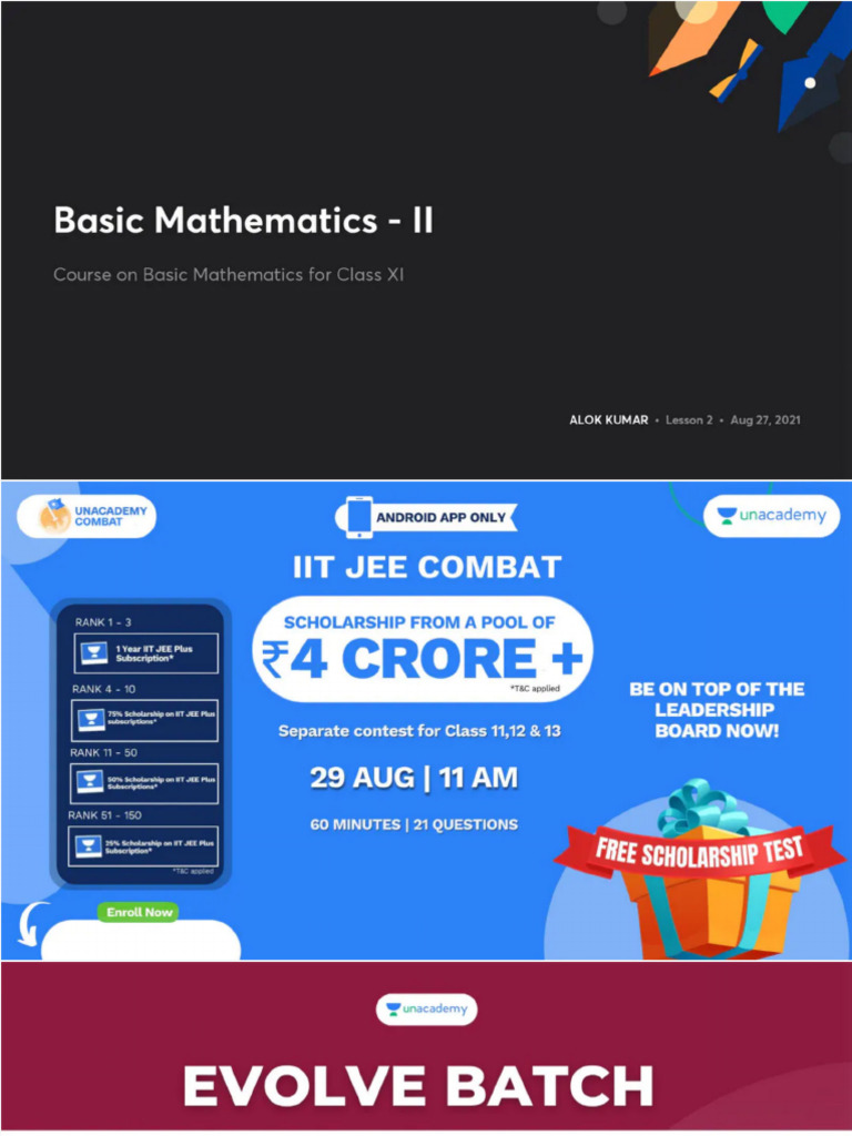 Basic Mathematics II With Anno 2 | PDF