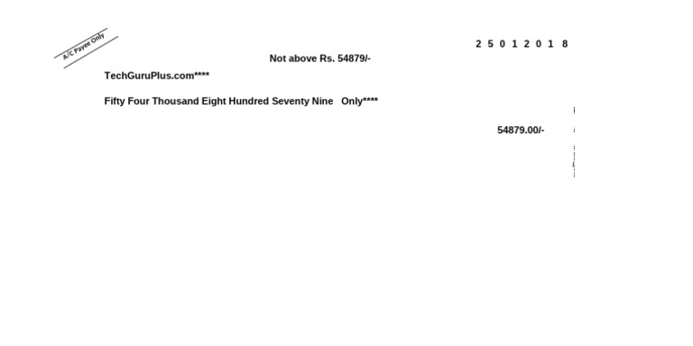 Cheque Printing Format in Excel | PDF