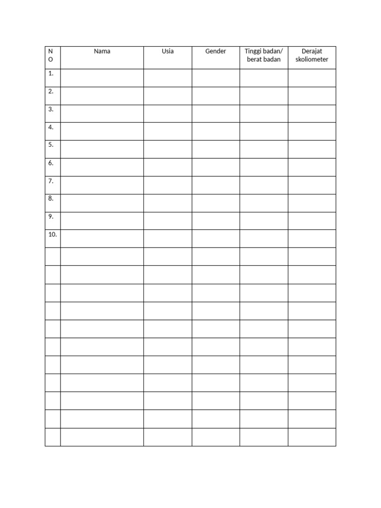 Form Anak Anak | PDF