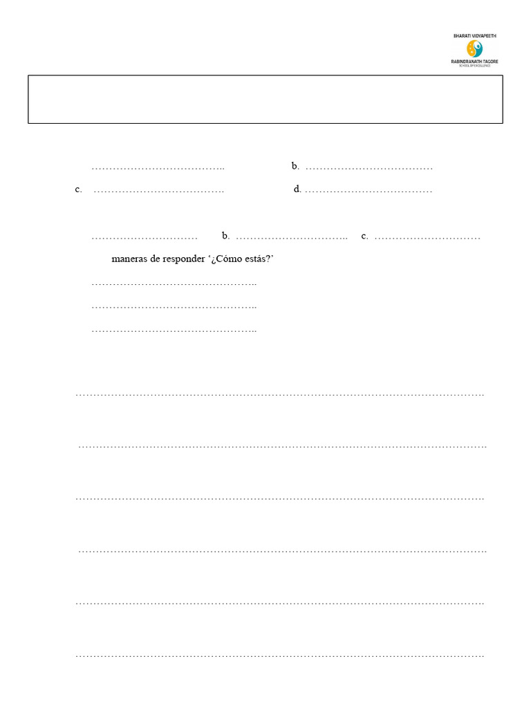 Gr4 Spanish - WS 3 QP | PDF