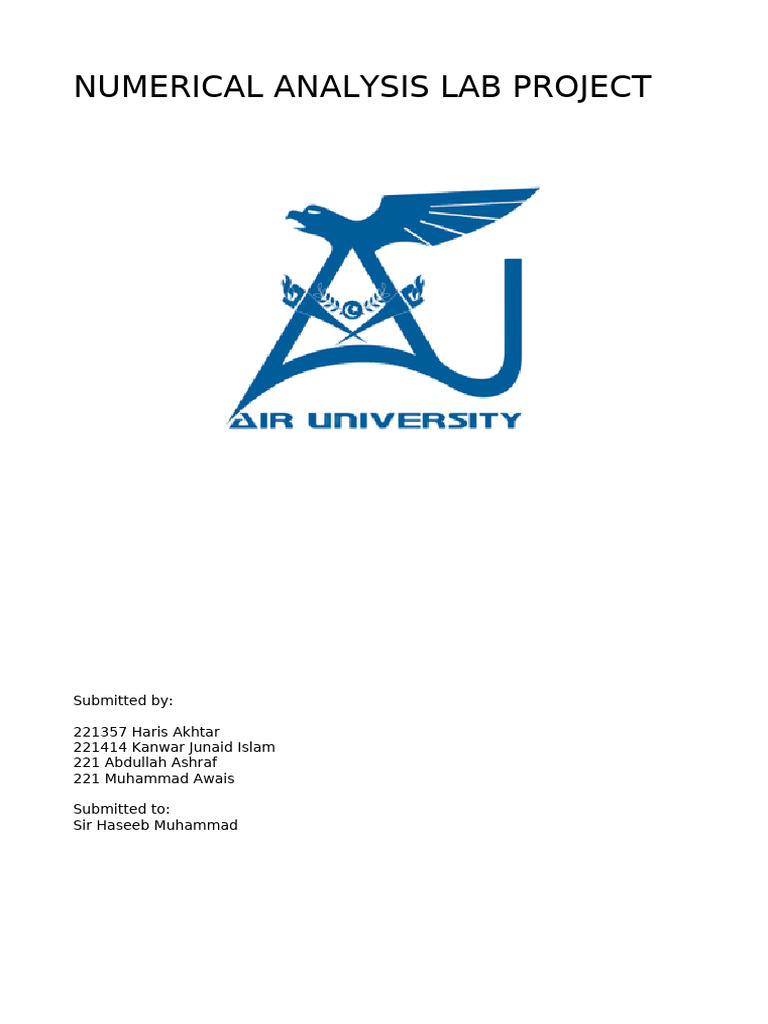 Report Numerical analysis | PDF | Interpolation | Numerical Analysis