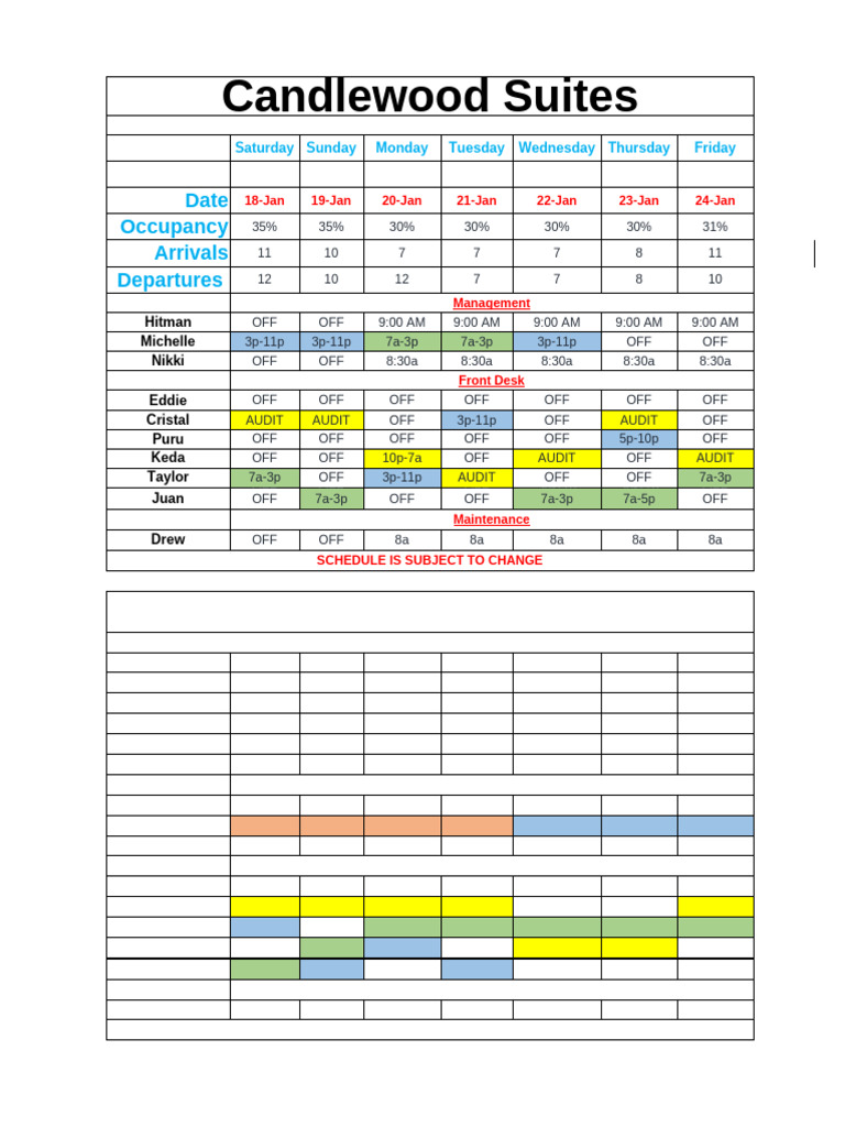 Modified Schedule | PDF
