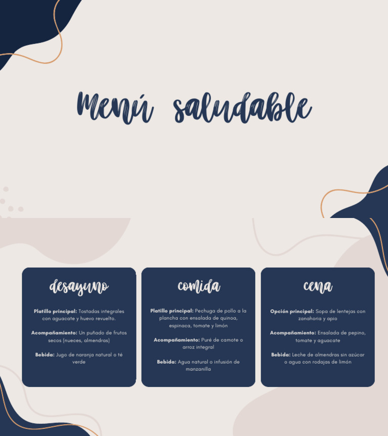 Menú Saludable | PDF