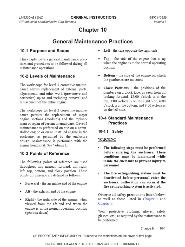 LM2500+G4 Maintenance Procedures | PDF