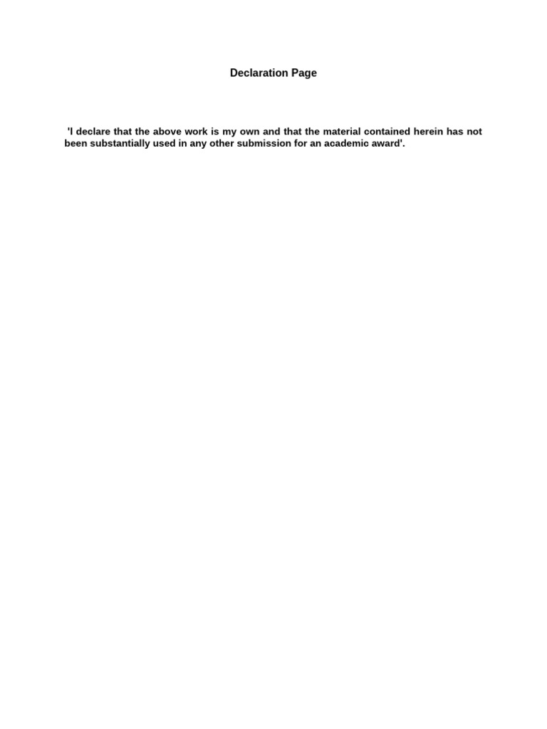 Declaration Page | PDF