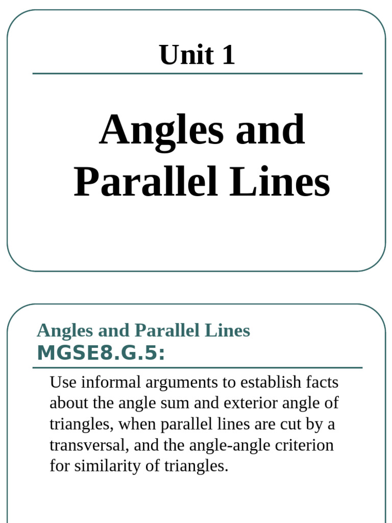 Day 1 - Unit 1b - Angle Definitions-PPT With Shapes | PDF | Angle ...