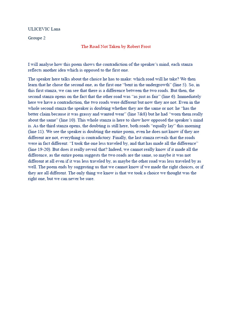 The Road Not Taken | PDF