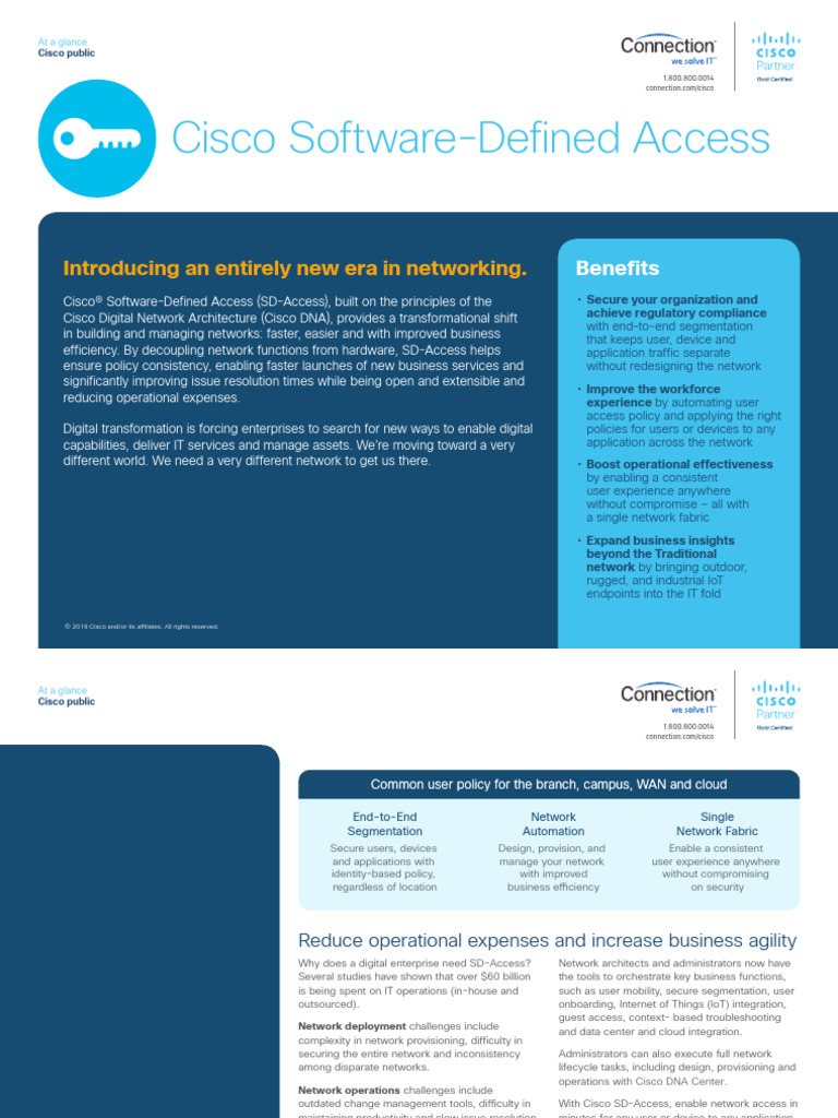 Cisco Networking SD at A Glance | PDF | Computer Network | Internet Of ...