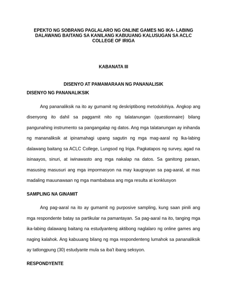 KABANATA-III (1) | PDF