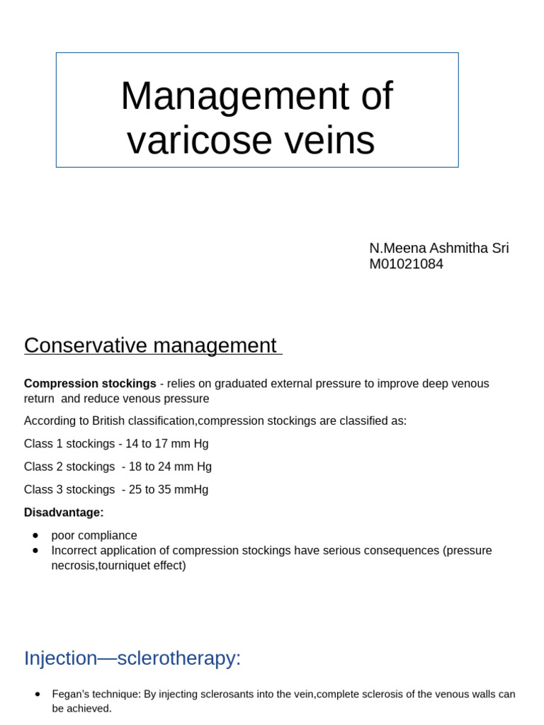 Varicose veins - Management | PDF | Vein | Varicose Veins