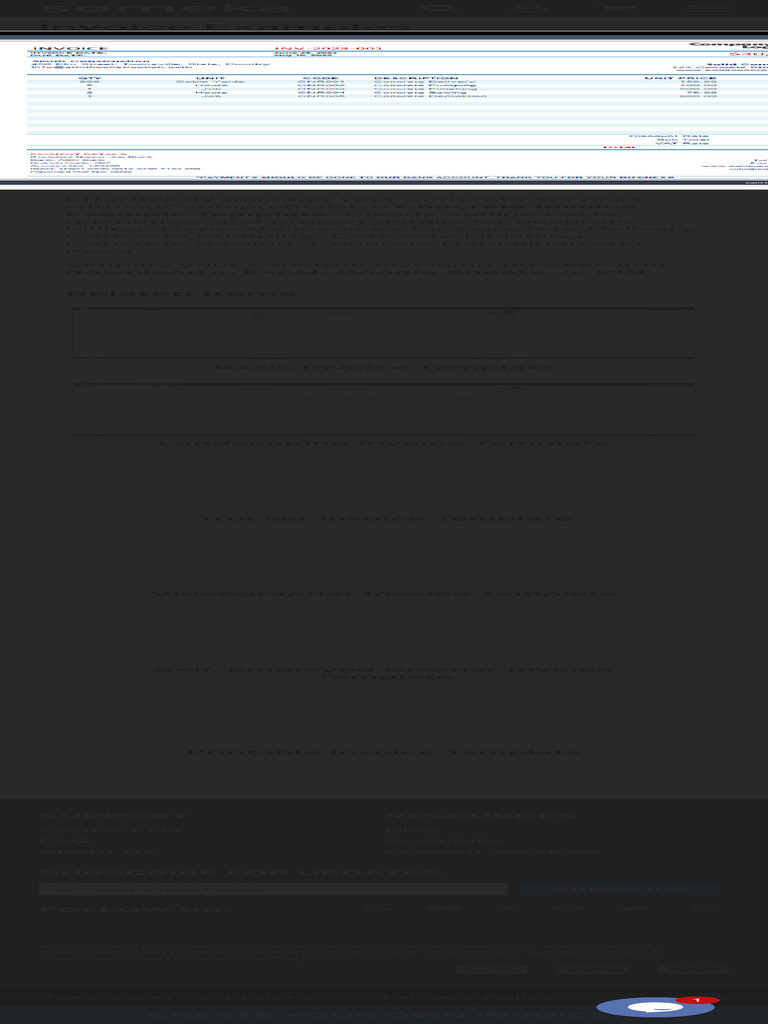 Concrete Invoice Example (Free Template) | PDF | Invoice | Computing