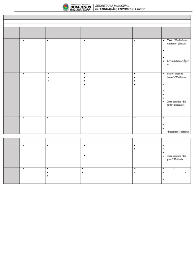 Planejamento-semanal-Marco-3a-semana-21-a-25.-1 | PDF | Geometria ...