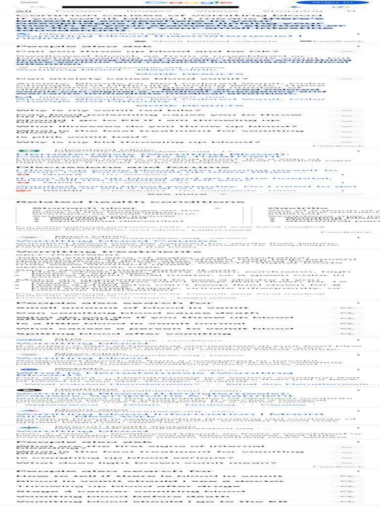 What Does It Mean When You'Re Throwing Up Blood and It's Normal For You ...