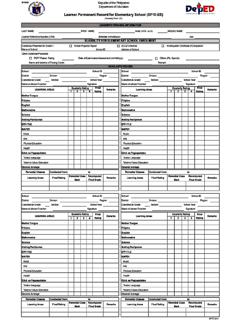 sf10 Elementary | PDF