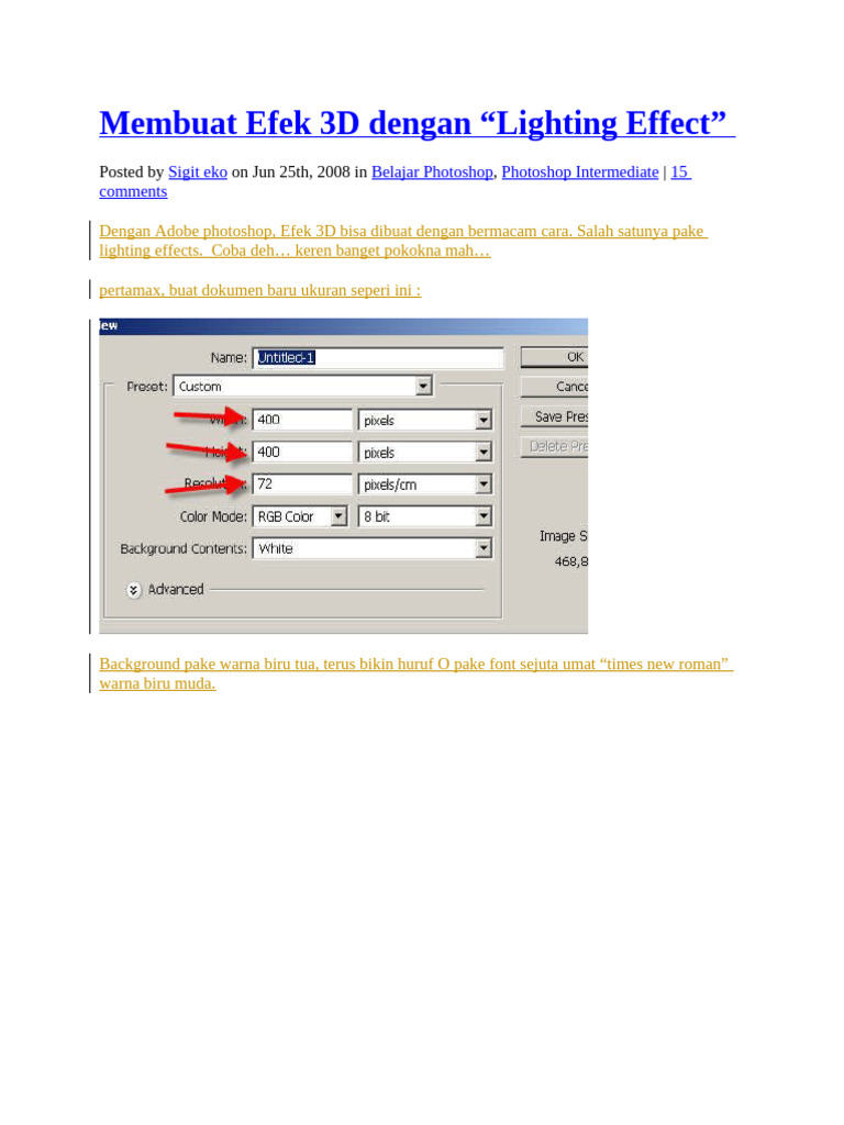 Membuat Efek 3D Dengan | PDF