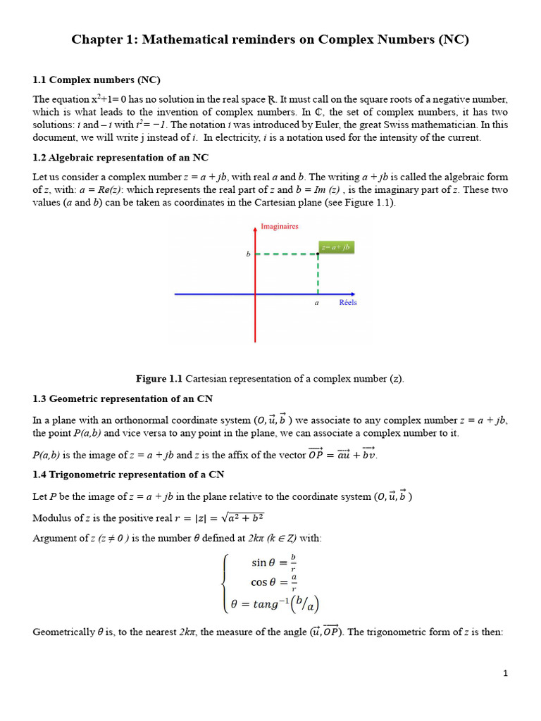 Chapter01 of Electrical ELN 02 | PDF | Complex Number | Numbers