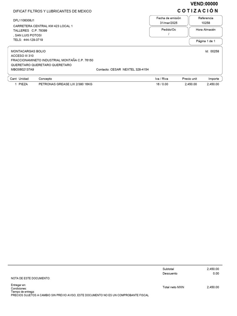 COTI-10258-MONTACARGAS BOLIO | PDF