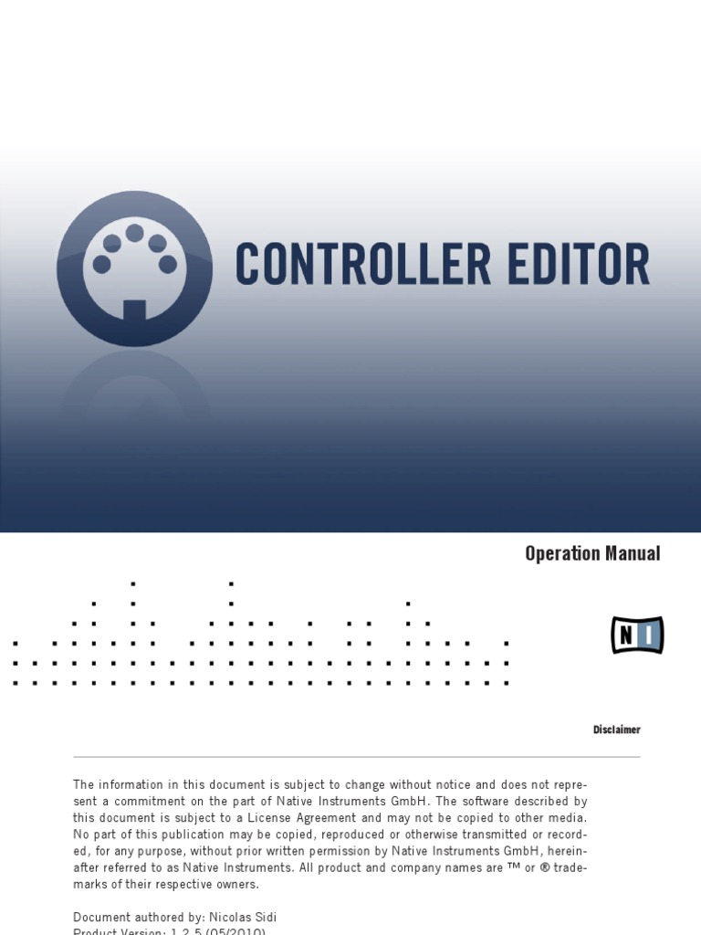 Controller Editor Manual English | PDF