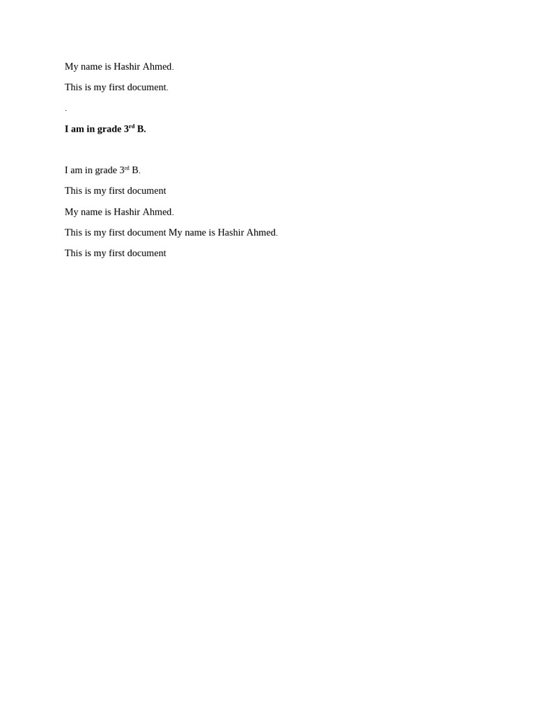 My Name Is Hashir Ahmed | PDF