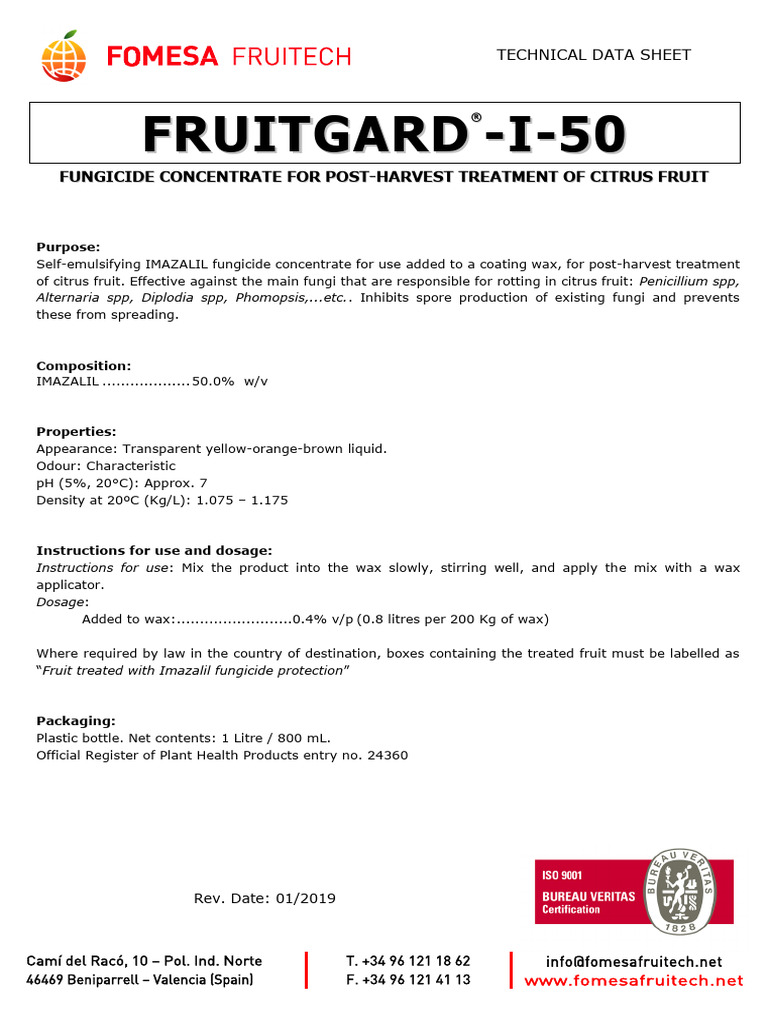 Imazalil 50 Specs | PDF