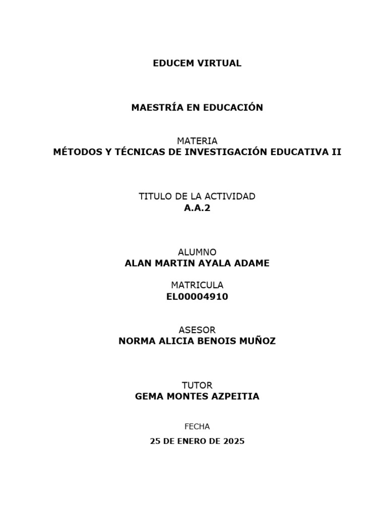AA2 Alan Martin Ayala Adame | PDF