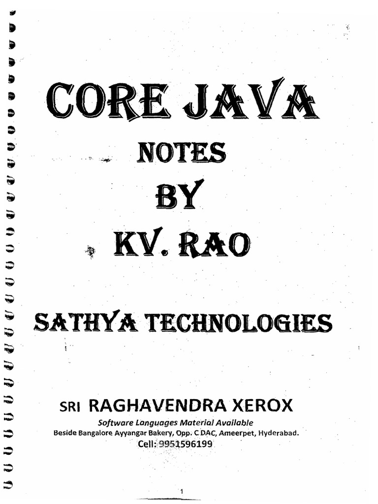 New KV - Rao Core Java | PDF