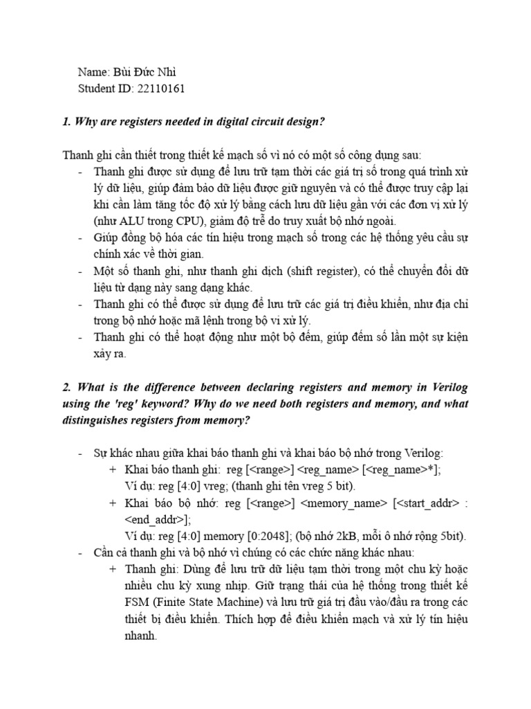 22110161 Bùi Đức Nhì Week 2 Exercises | PDF