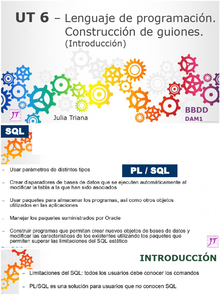 UT 6 -- LPCG -- 1 Introducción | PDF | Pl / Sql | Lenguaje de programación