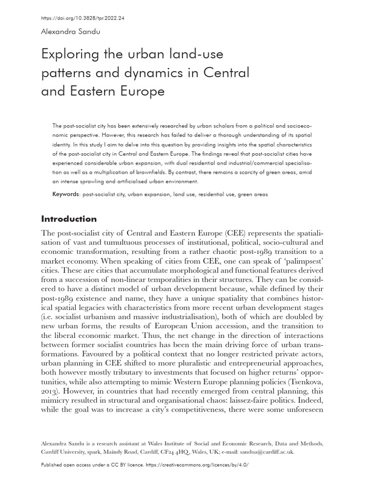 Exploring the urban land-use | PDF | Urban Sprawl | Spatial Analysis