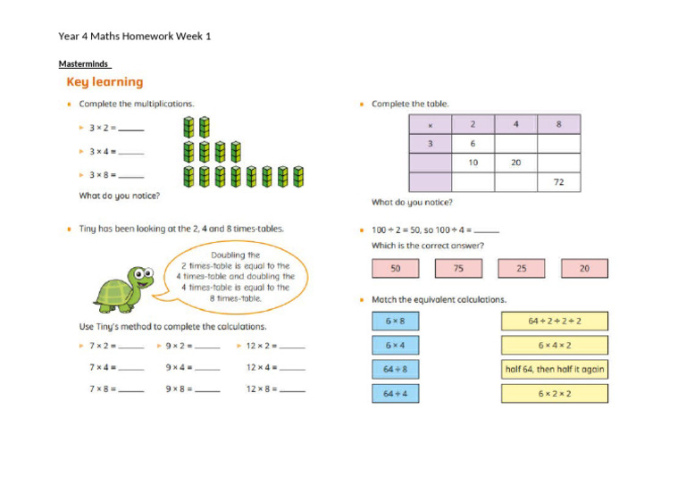 Week 1 Maths Masterminds | PDF