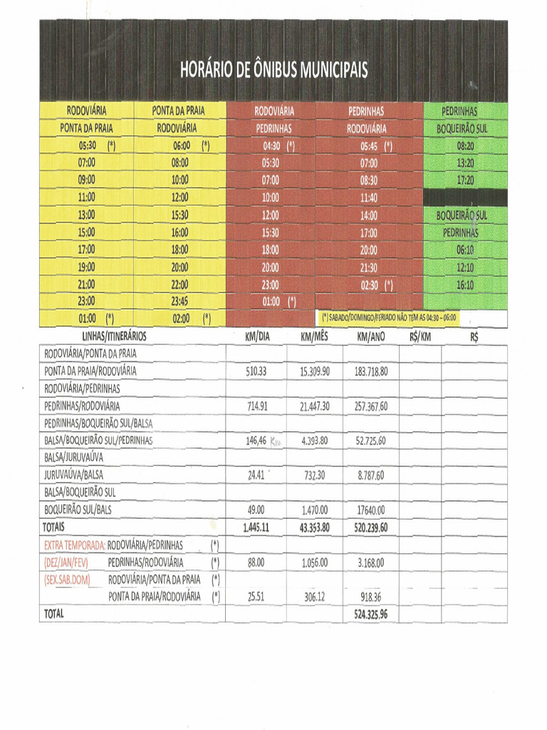 Horario ( | PDF