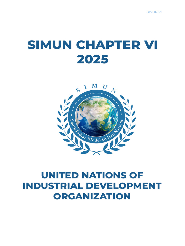UNIDO Background Guide SIMUN 2025 | PDF | Exports | Tariff