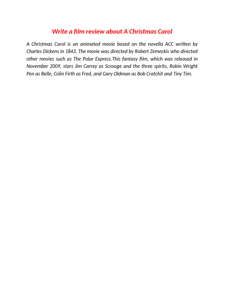 Intro For Film Review | PDF