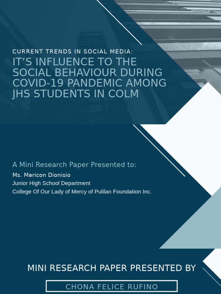 Mini Research, Chona Felice Rufino | PDF | Loneliness | Social Capital