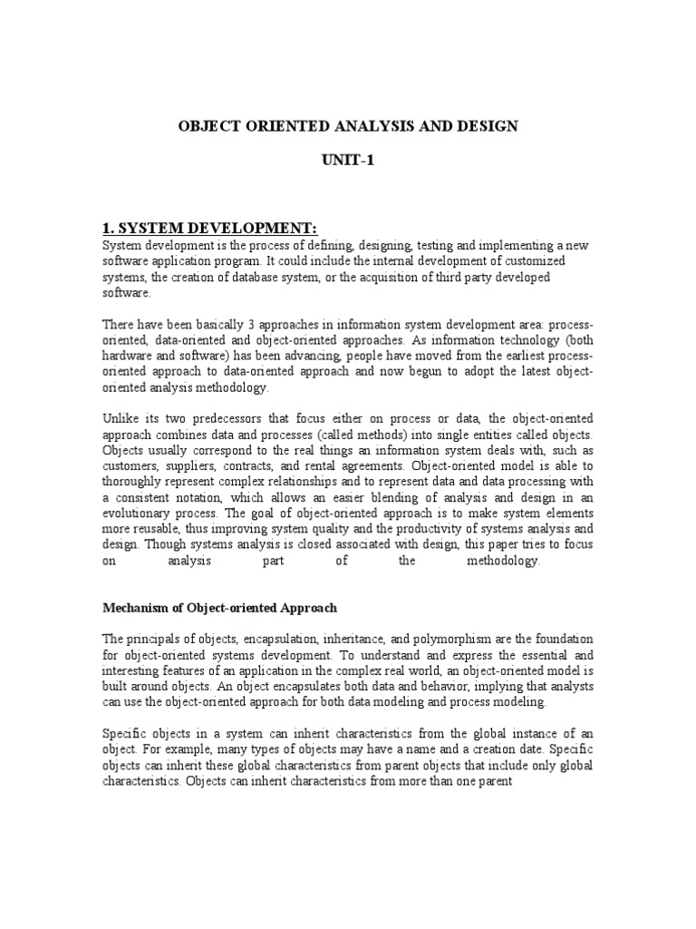 OOAD | PDF | Use Case | Class (Computer Programming)