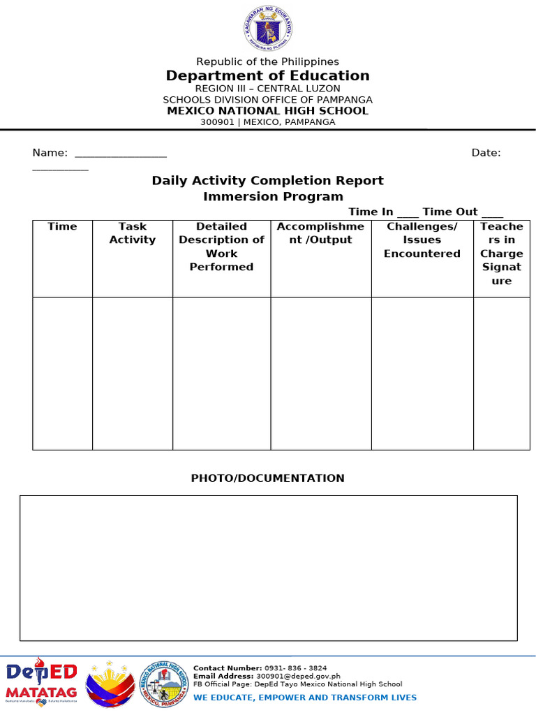 Immersion Template | PDF