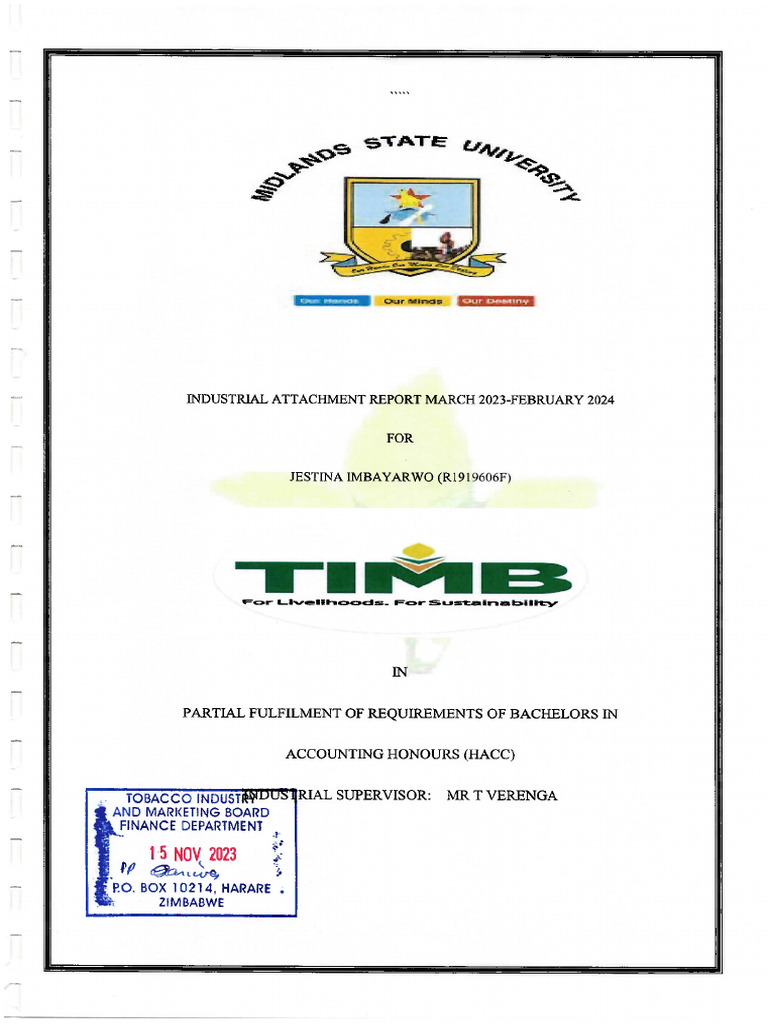 Jestina Imbayarwo (R1919606F) WRL Report | PDF