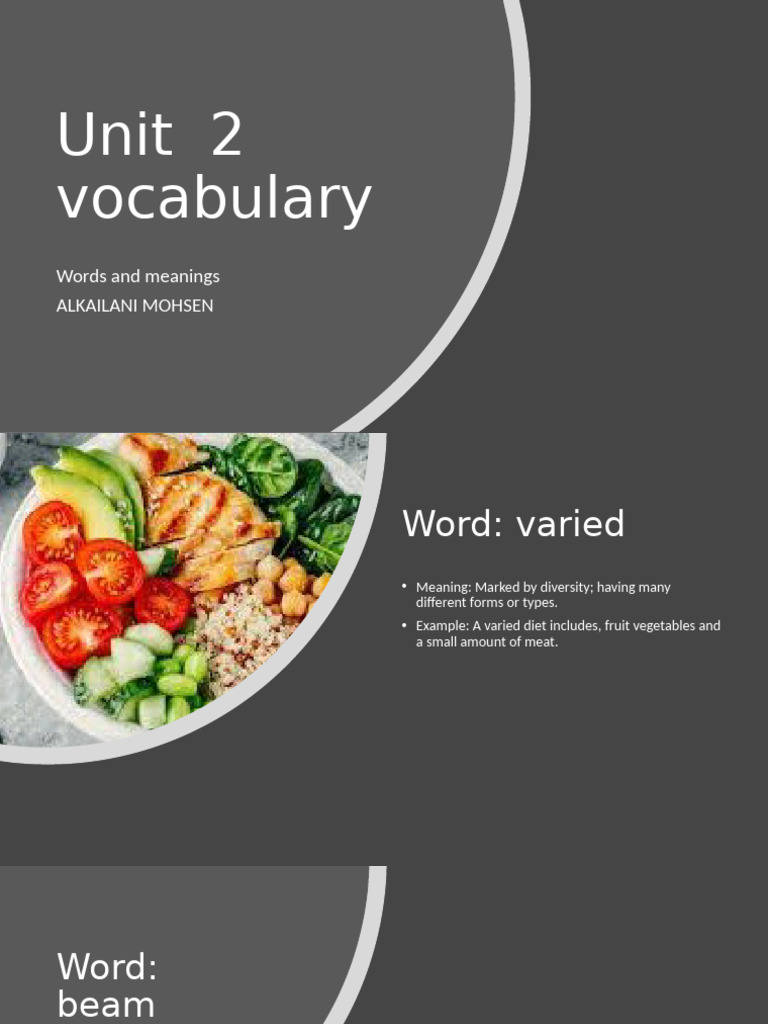 Unit 2 Vocabulary | PDF