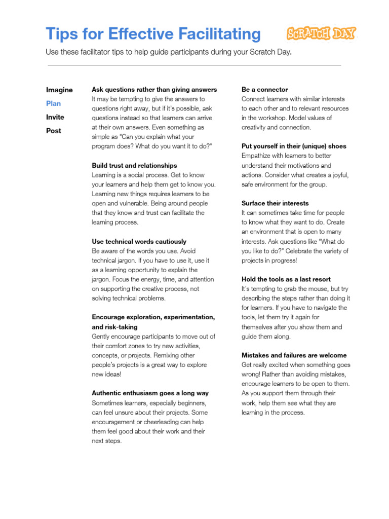 SD Facilitation | PDF | Learning | Creativity